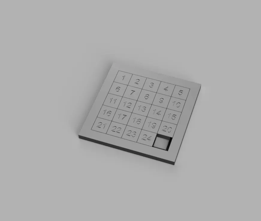 Sliding Puzzle 5x5 by kossbert | Download free STL model | Printables.com