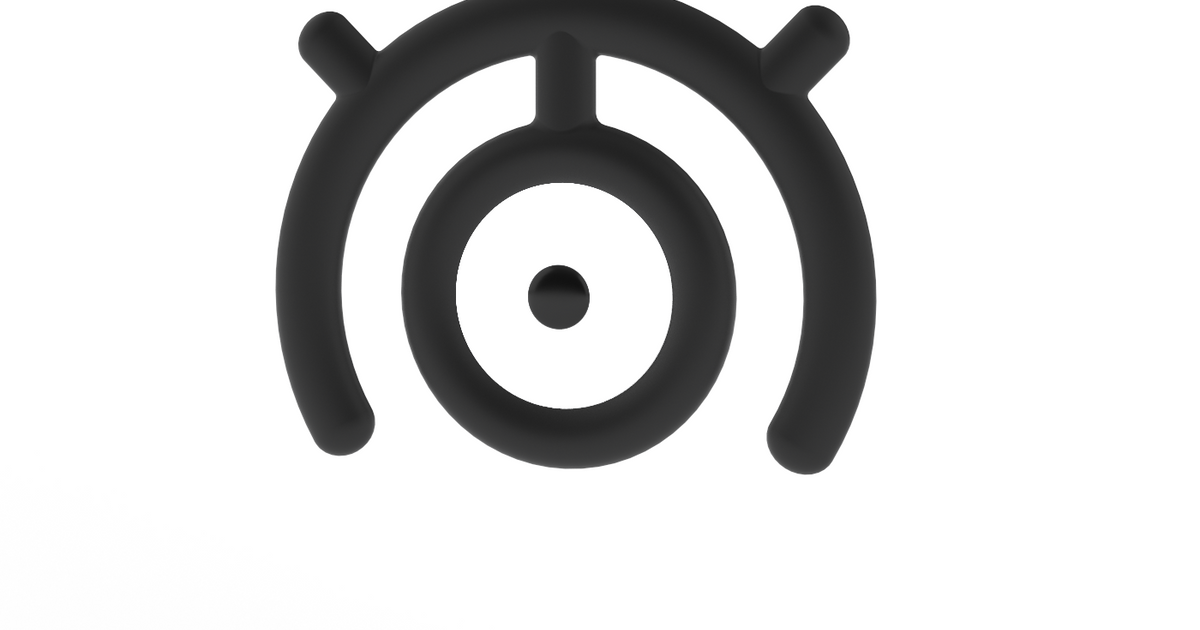 Pokémon Unown M by ZhangarG | Download free STL model | Printables.com