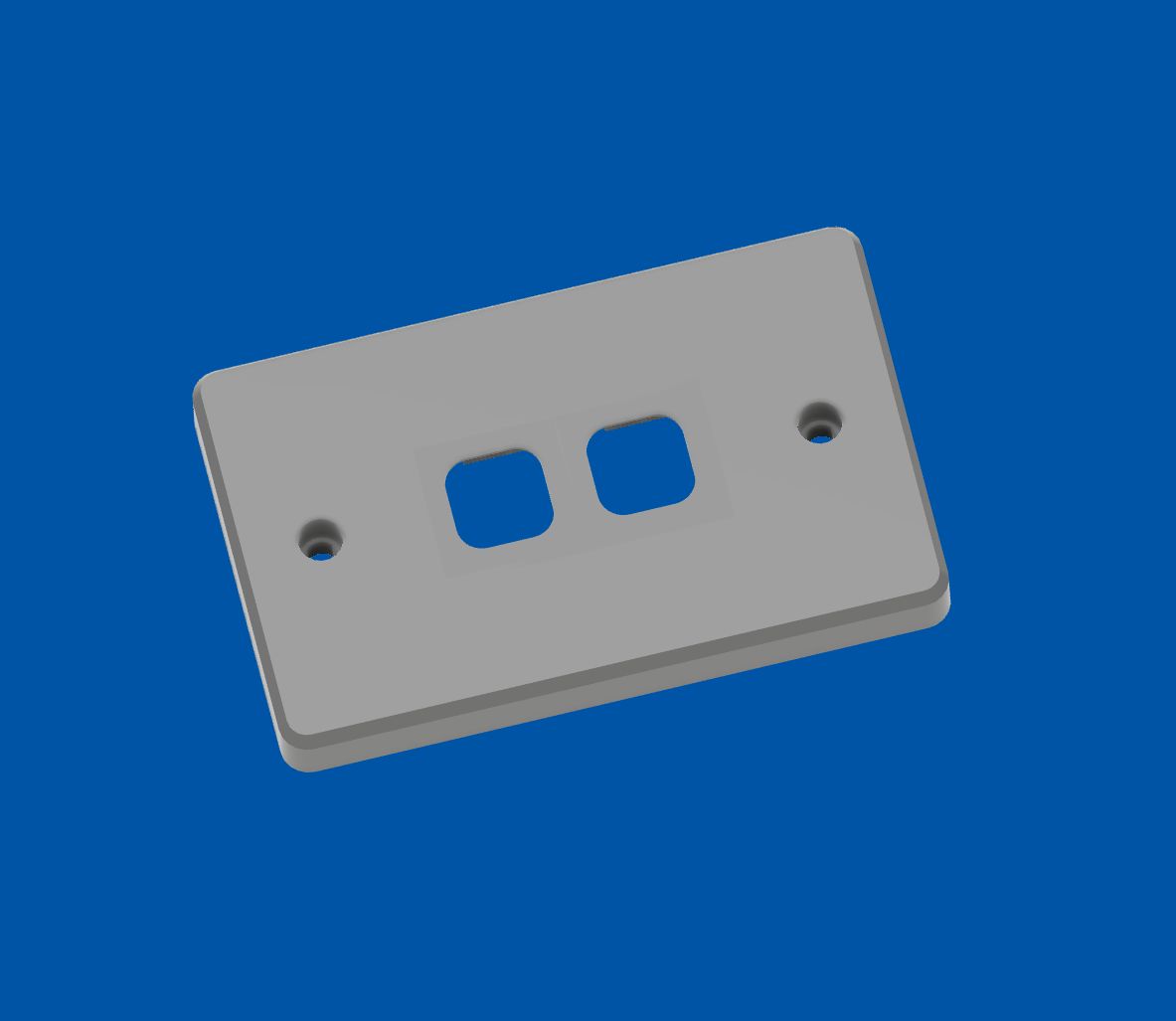 Switch Wall Plate - Double (25mm) by Wiseone | Download free STL model ...