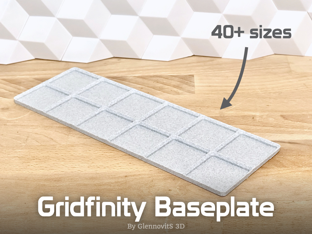 Gridfinity Baseplate - Lite or Solid - less filament por GlennovitS 3D ...