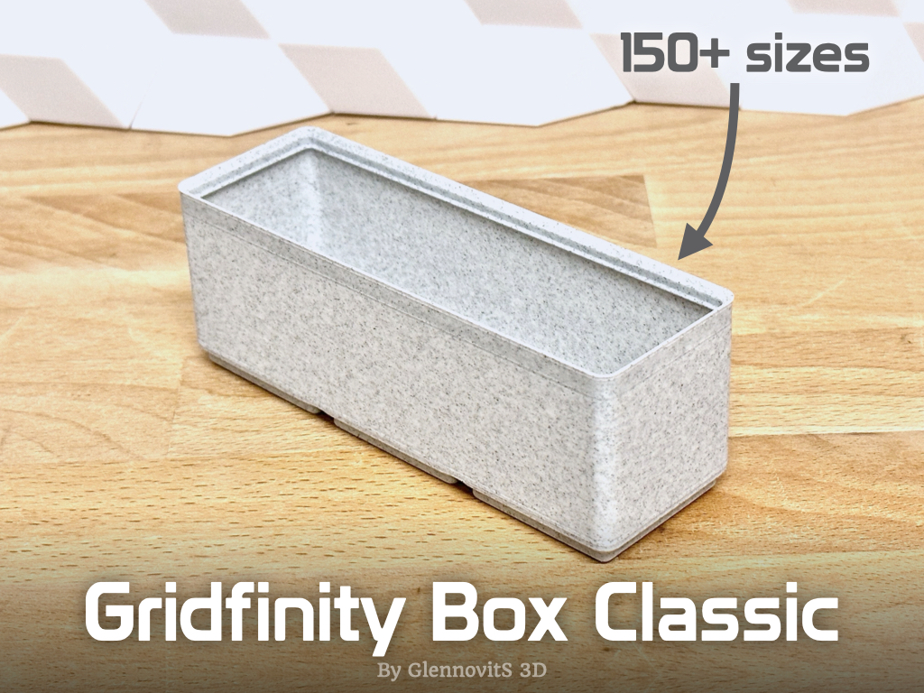 Gridfinity Box Classic - Organizer boxes for desktop or drawer by GlennovitS 3D | Download free ...