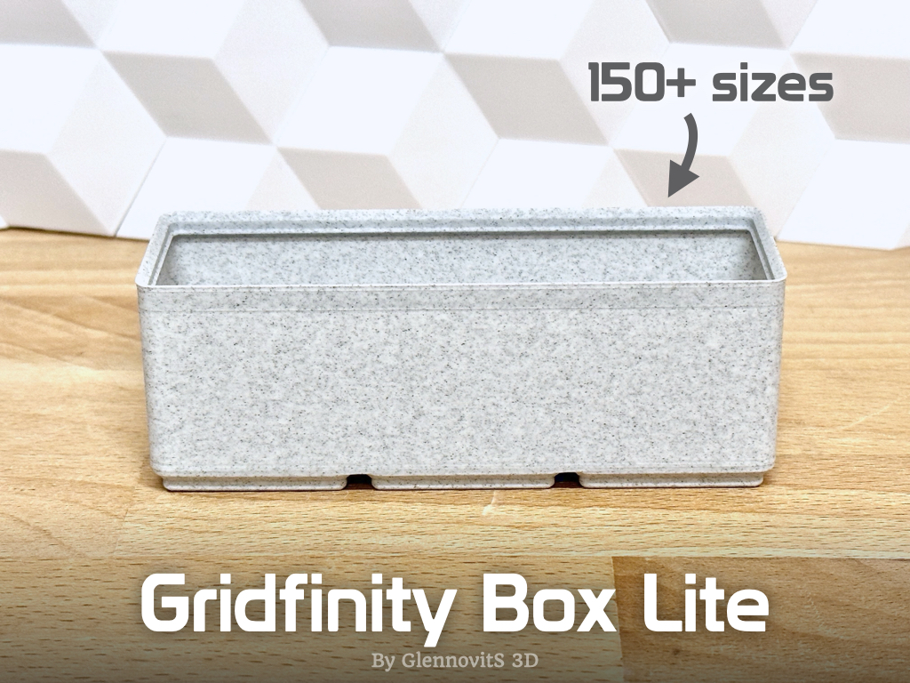 Gridfinity Box Lite Filament Friendly Bins By Glennovits 3d