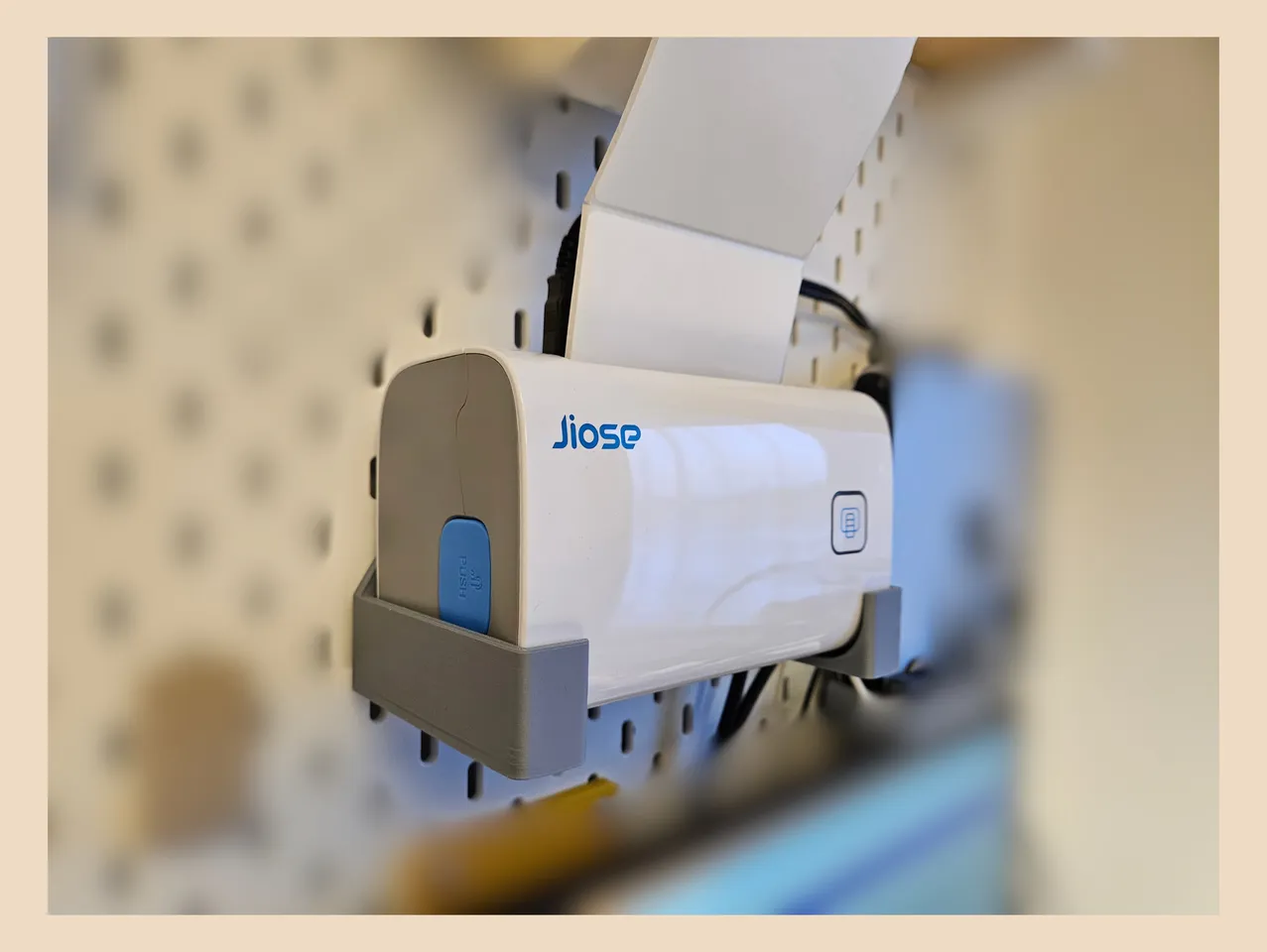 JIOSE Label Printer Holder for Skadis Board - With Label Roll Holder by ...