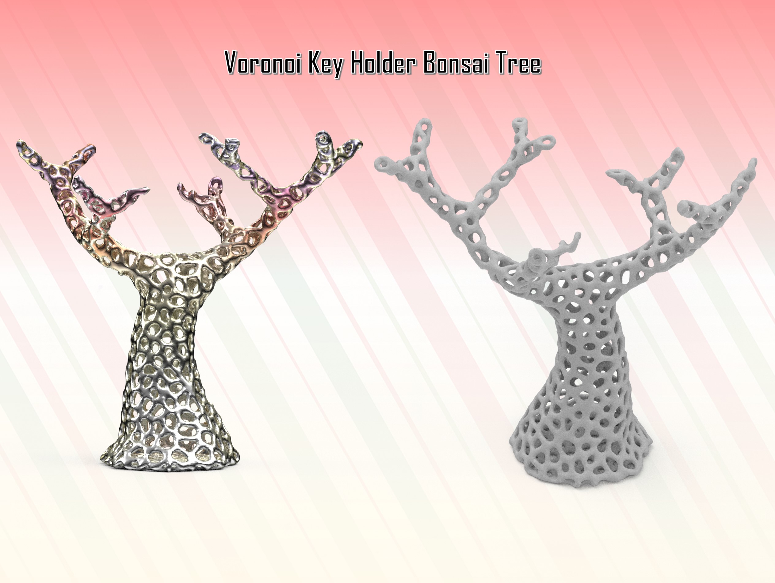 Voronoi Key Holder Bonsai Tree by Migueppc | Download free STL model ...