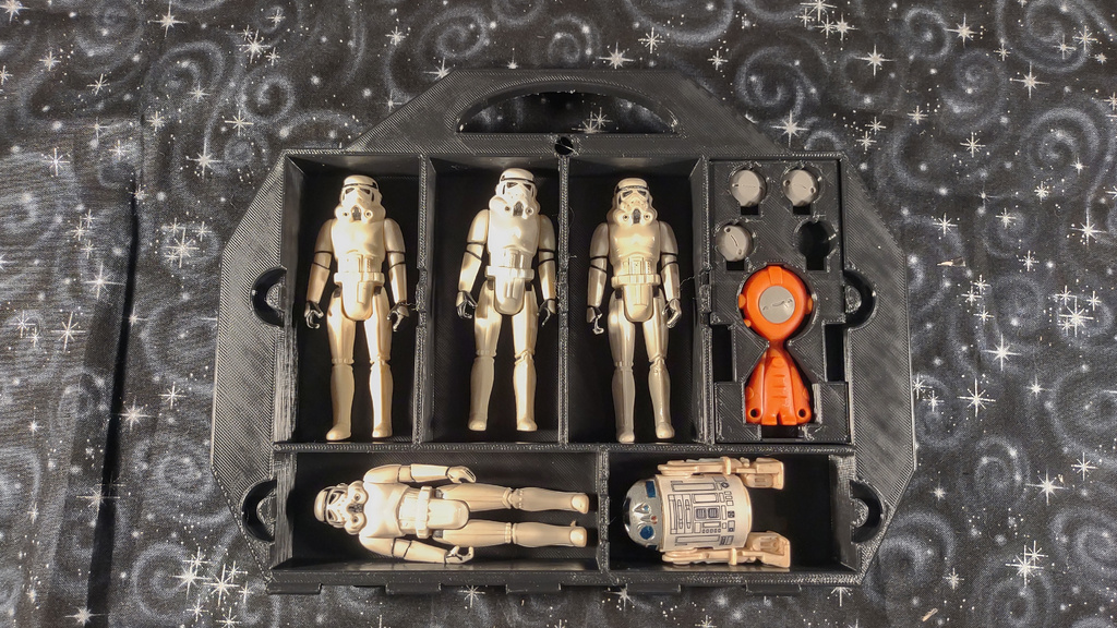12 Action Figure Carry Travel Case plus Holders for Accessories and ...
