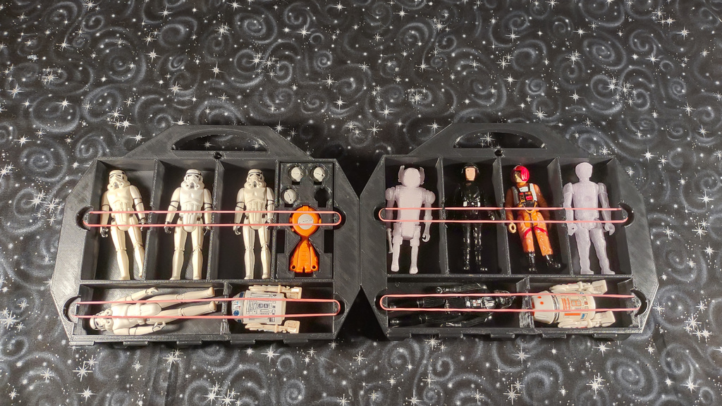 12 Action Figure Carry Travel Case plus Holders for Accessories and ...