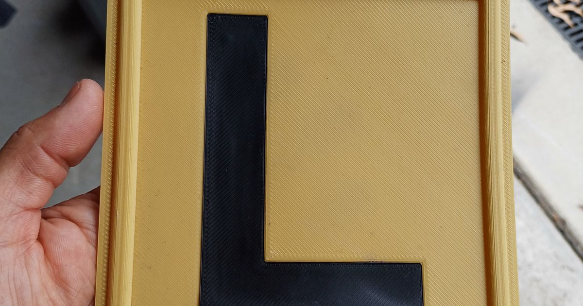 Australian learner plate by Eric Coelho | Download free STL model ...