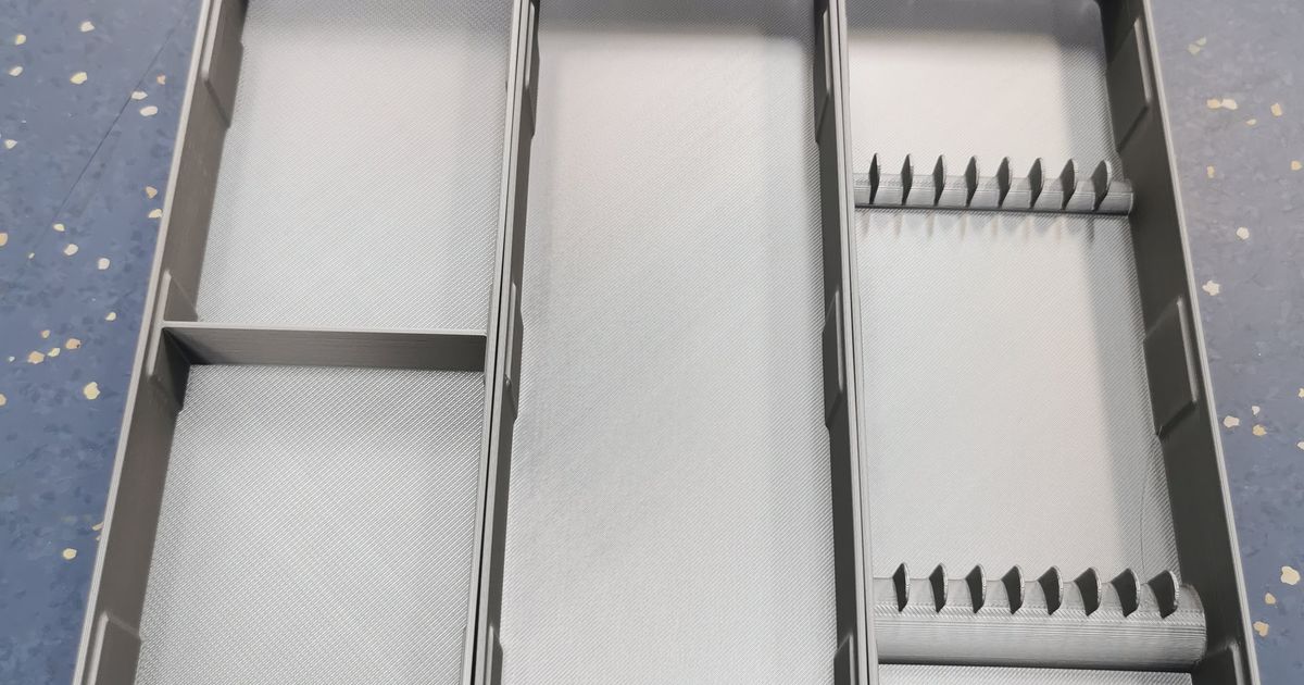 Modular kitchen drawer organizing boxes by Brekkis | Download free STL ...