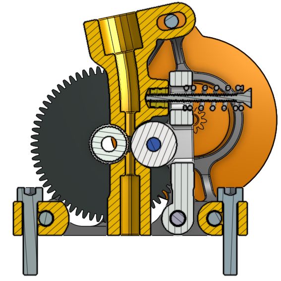 Titania, extruder with E3D Titan gears made in sherpa micro style by ...