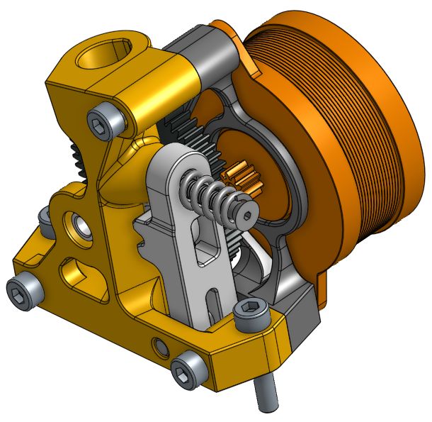 Titania, extruder with E3D Titan gears made in sherpa micro style by ...