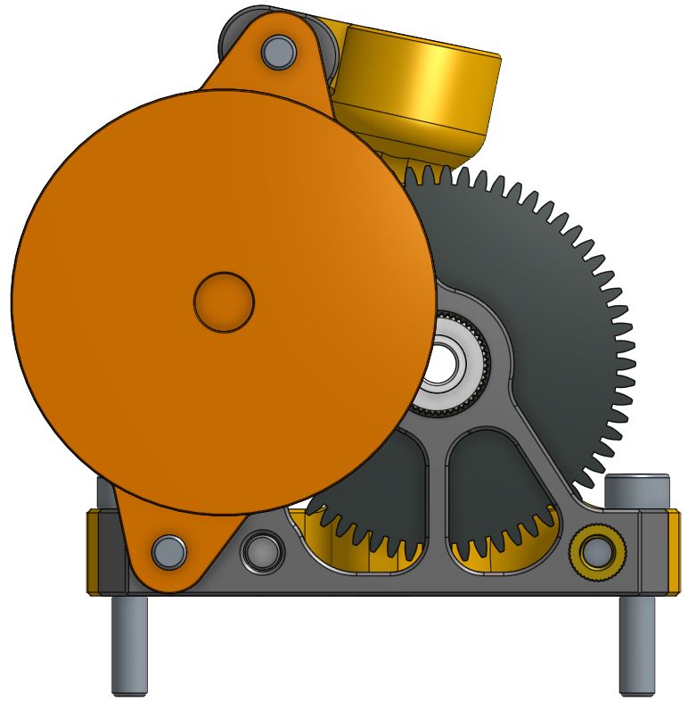 Titania, extruder with E3D Titan gears made in sherpa micro style by ...