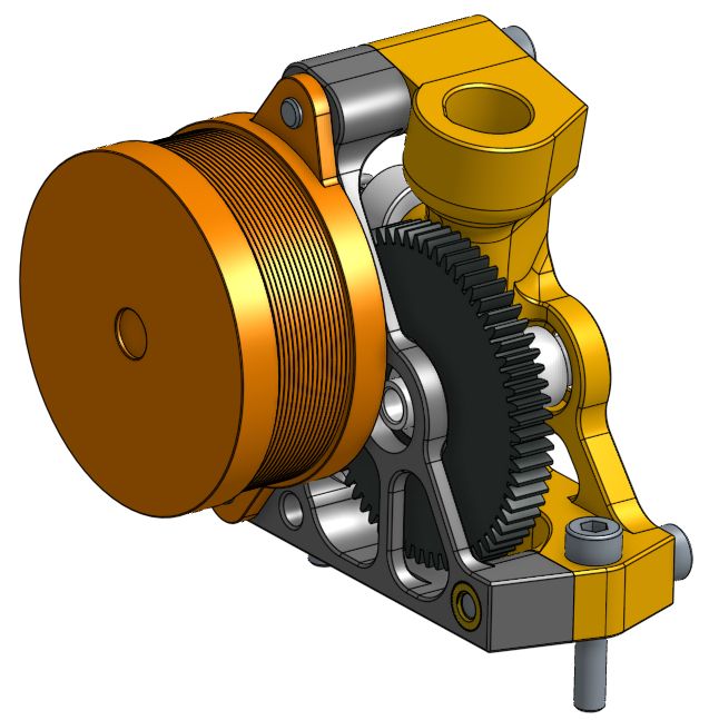 Titania, extruder with E3D Titan gears made in sherpa micro style by ...