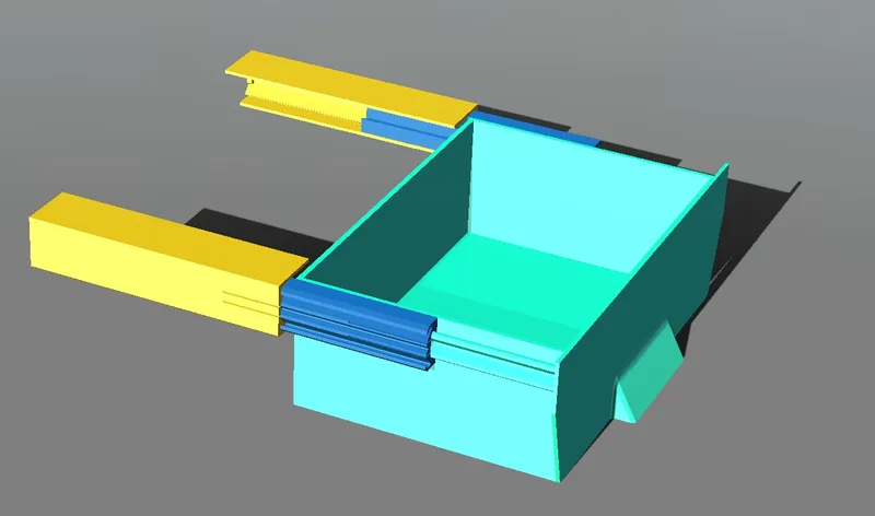 Fully-openable under desk drawer by PeterH | Download free STL model ...