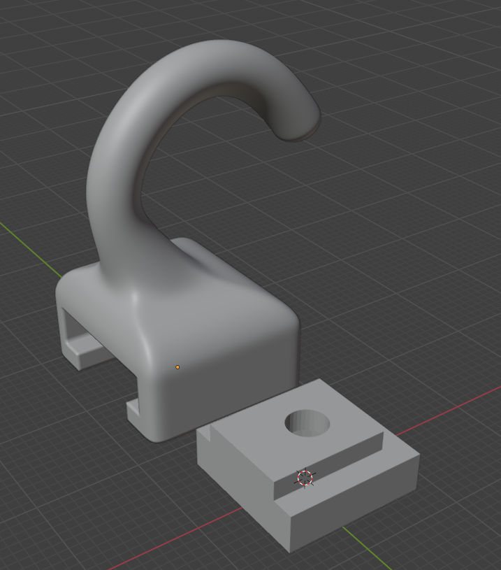 Hidden-screw mounted hook by Balka | Download free STL model ...