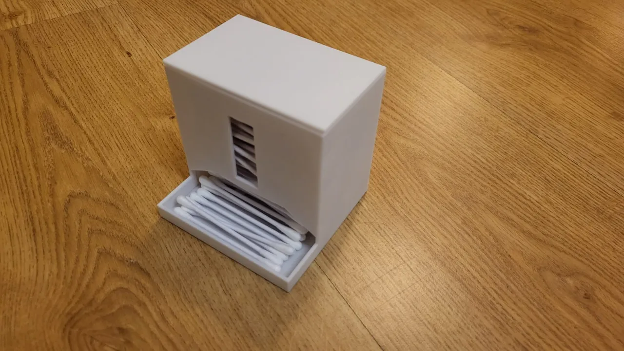 Cotton bud dispenser box for complete pack by MK | Download free STL ...