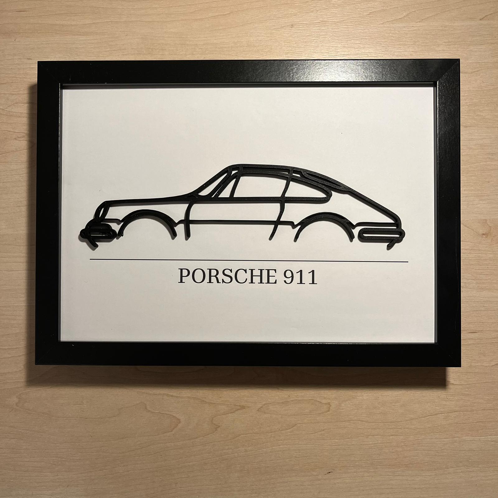 Porsche 911 car silhouette by LN3Dprinting | Download free STL model ...