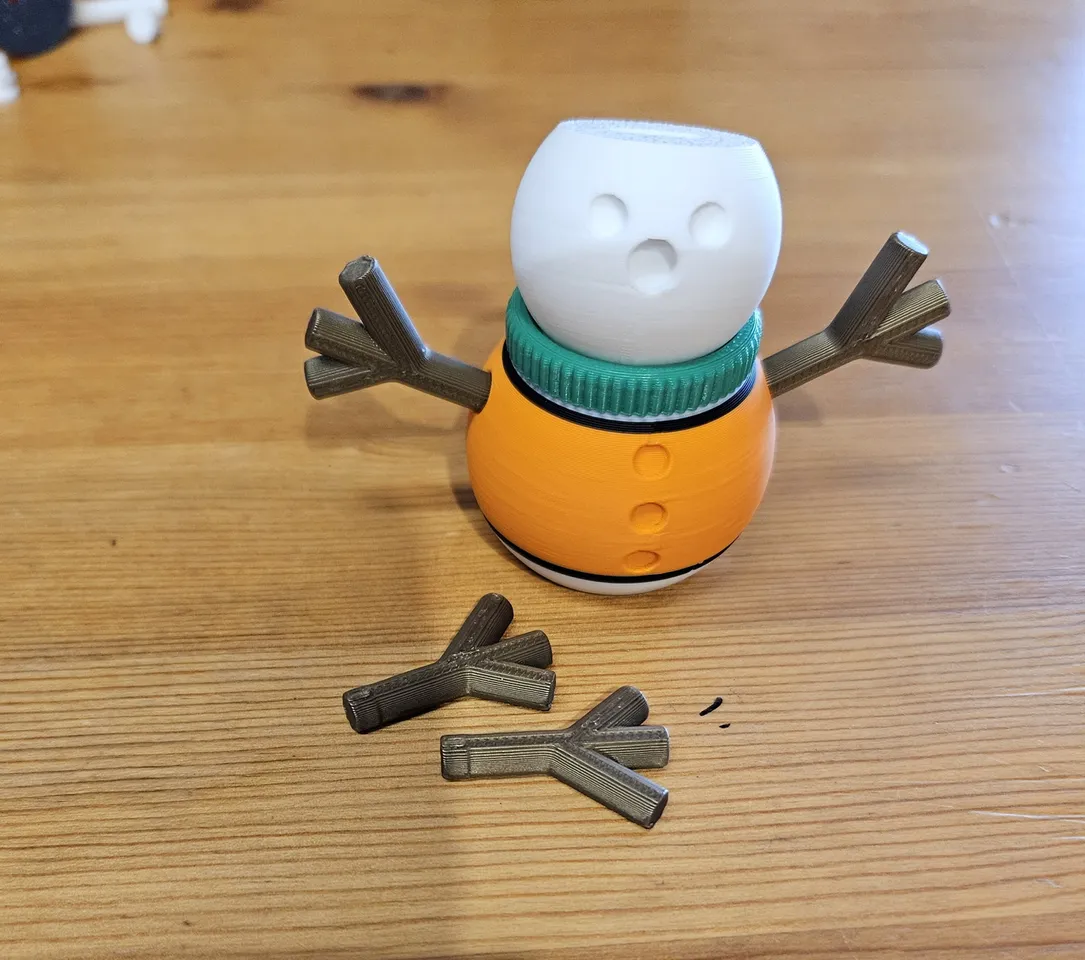 Snowman arm for 3d-printy snowman (and maybe pumpkin) by ...