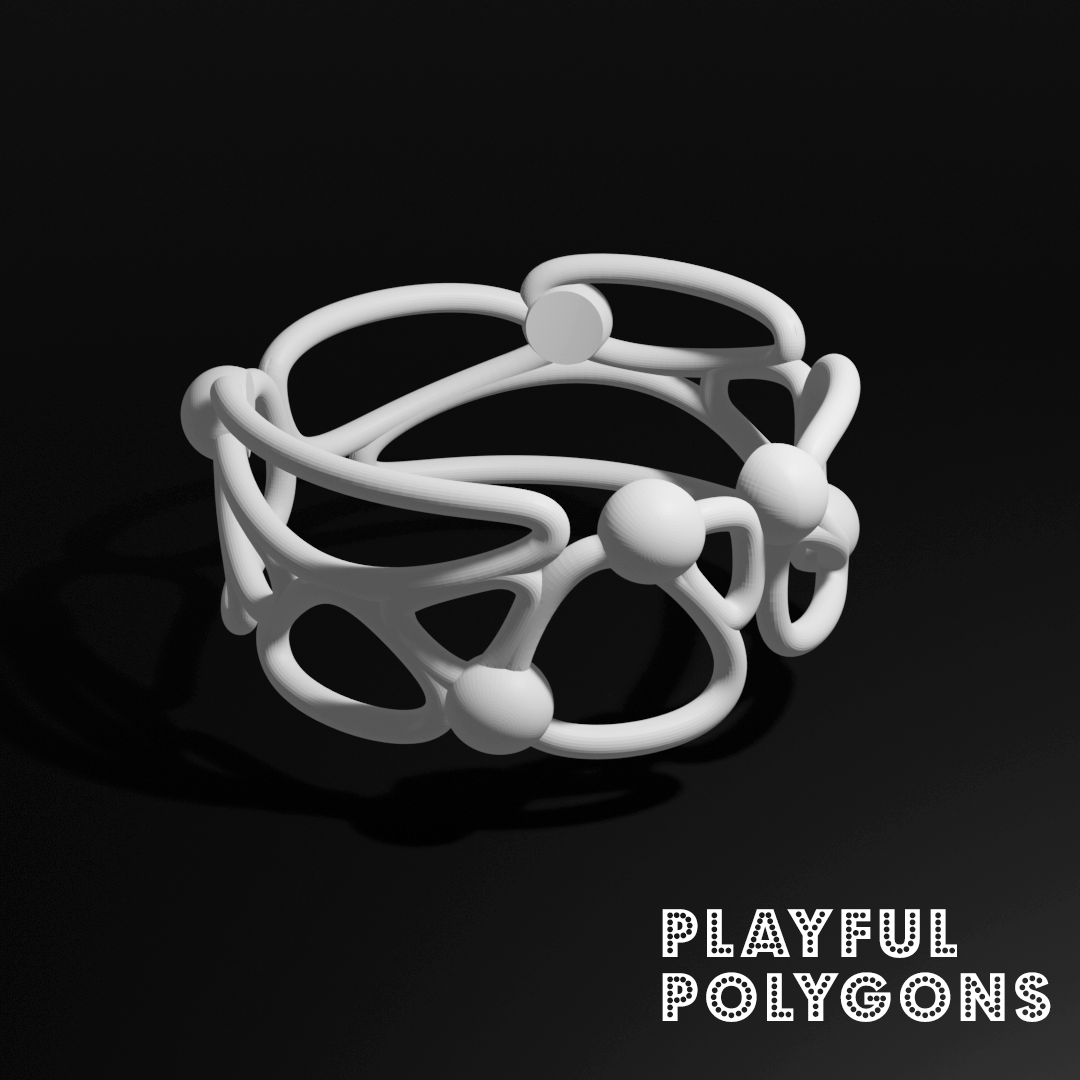 Flowing Matter Ring by Alexandra @ Playful Polygons | Printables Store