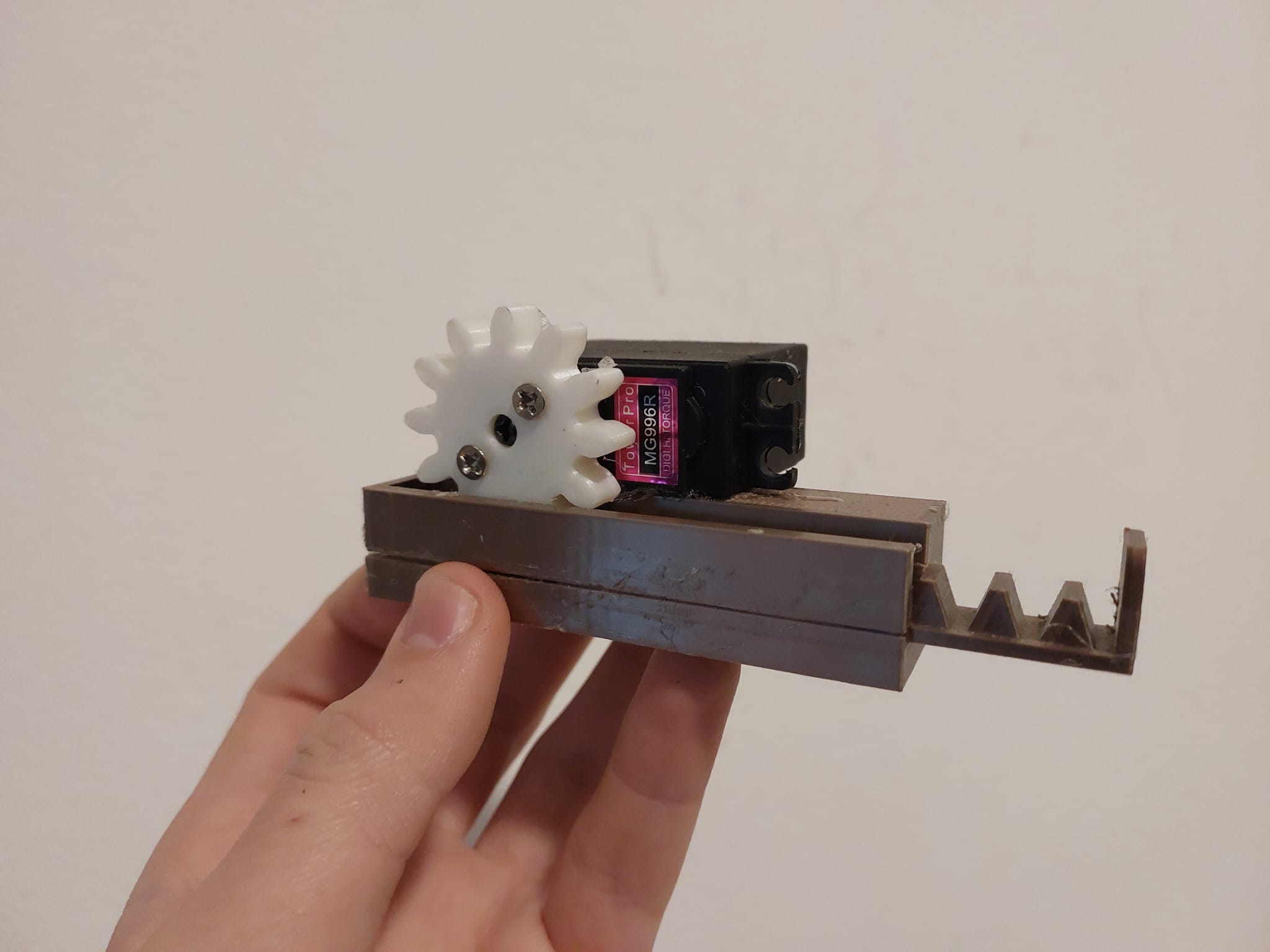 Rack And Pinion Linear Servo Actuator By Spinach Download Free Stl
