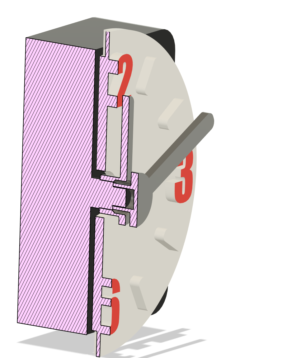Numbered - Düdel Clock / Custom watch pointer for 7mm Shaft by 3DP ...