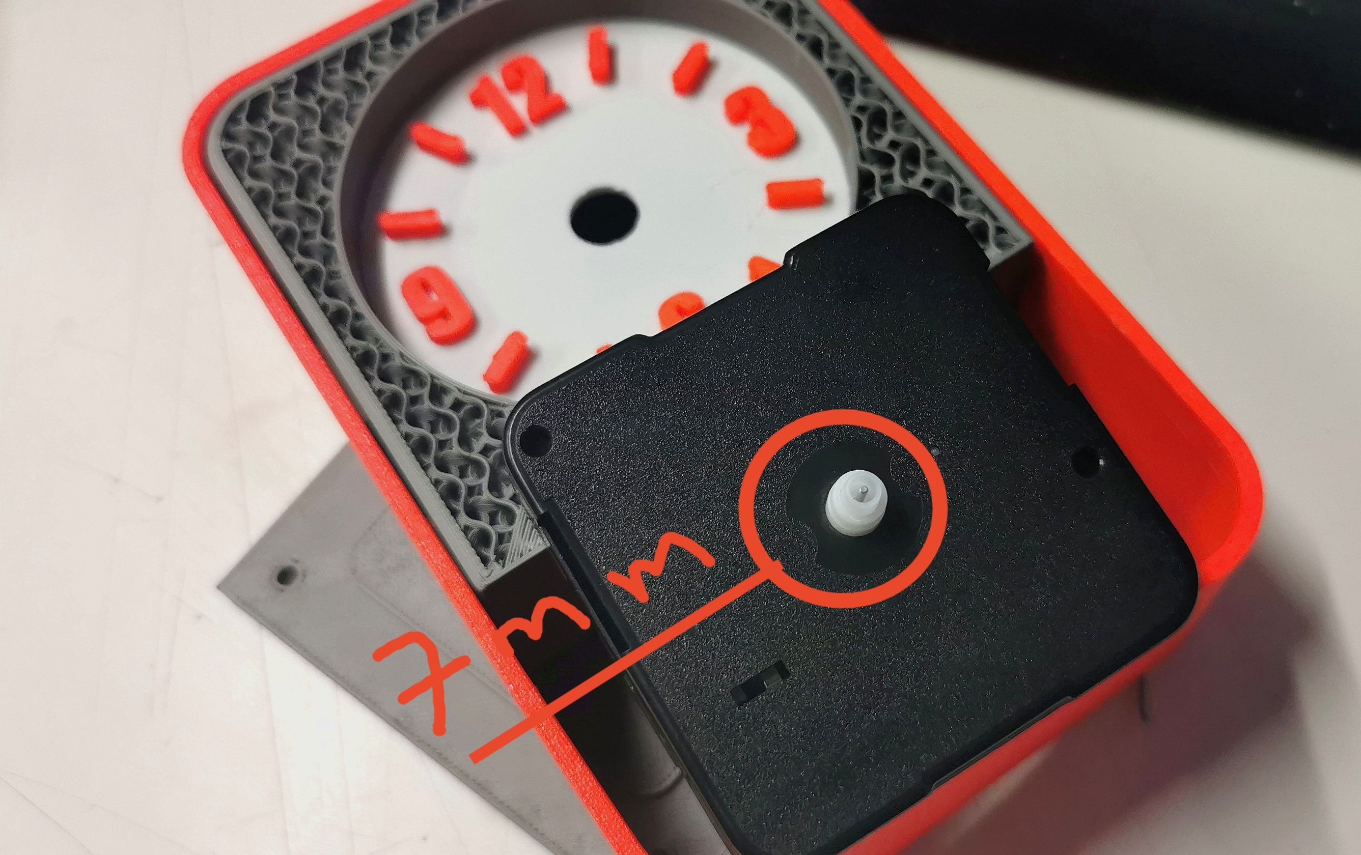 Numbered - Düdel Clock / Custom watch pointer for 7mm Shaft by 3DP ...