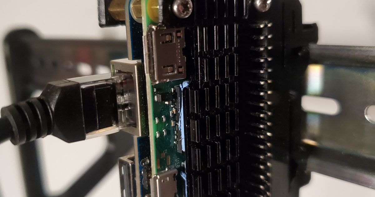 DIN Rail Mount for PI Zero Vertical, Edge-Mounted by Jason's Workshop ...