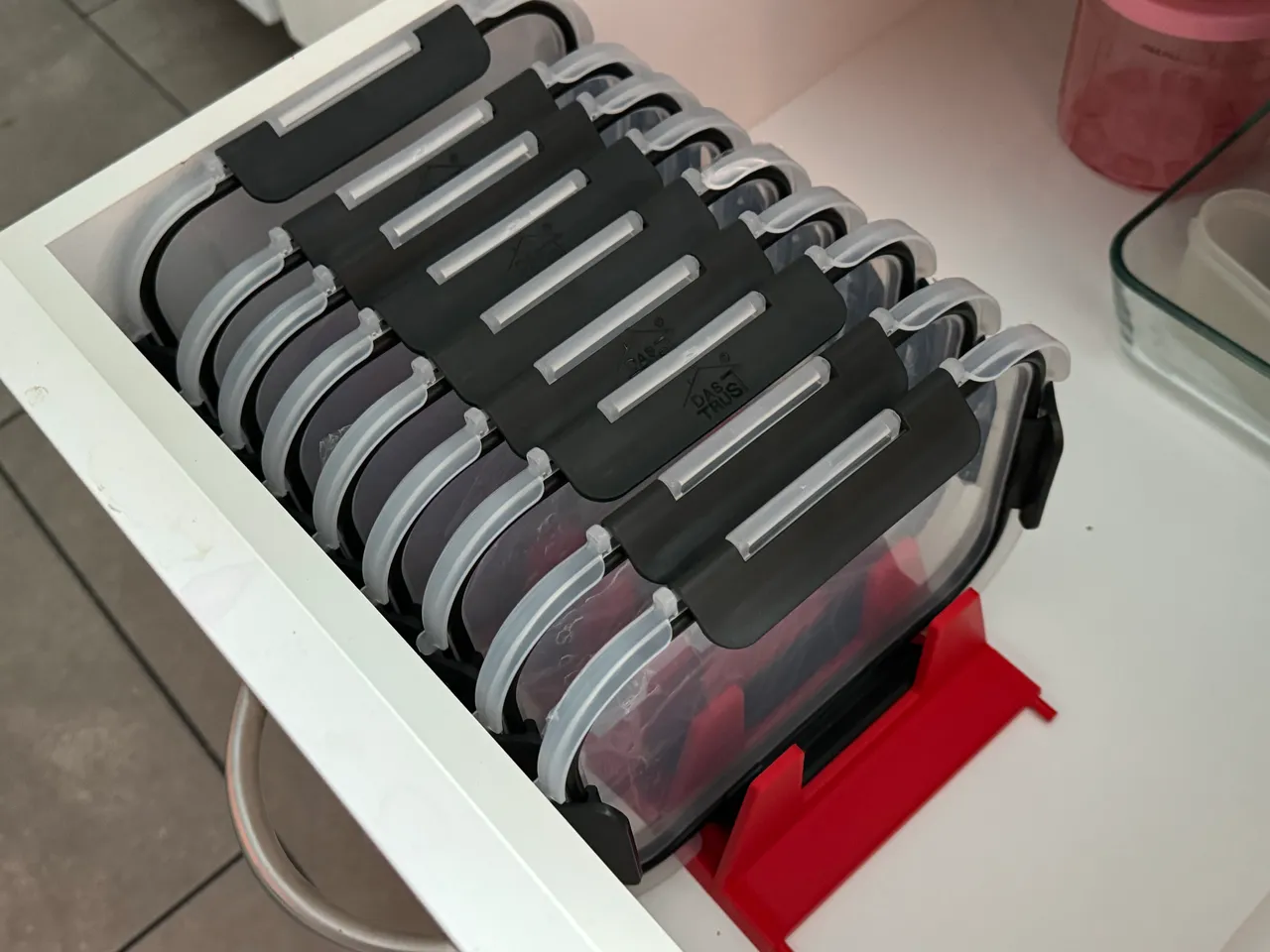 Modular Tupperware Lid Holder + Extension Inserts (Customize to your ...