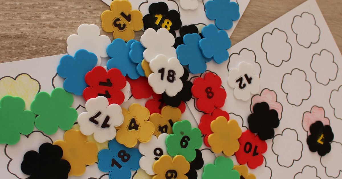 Lucky Numbers tokens by Jožka Horsák | Download free STL model ...