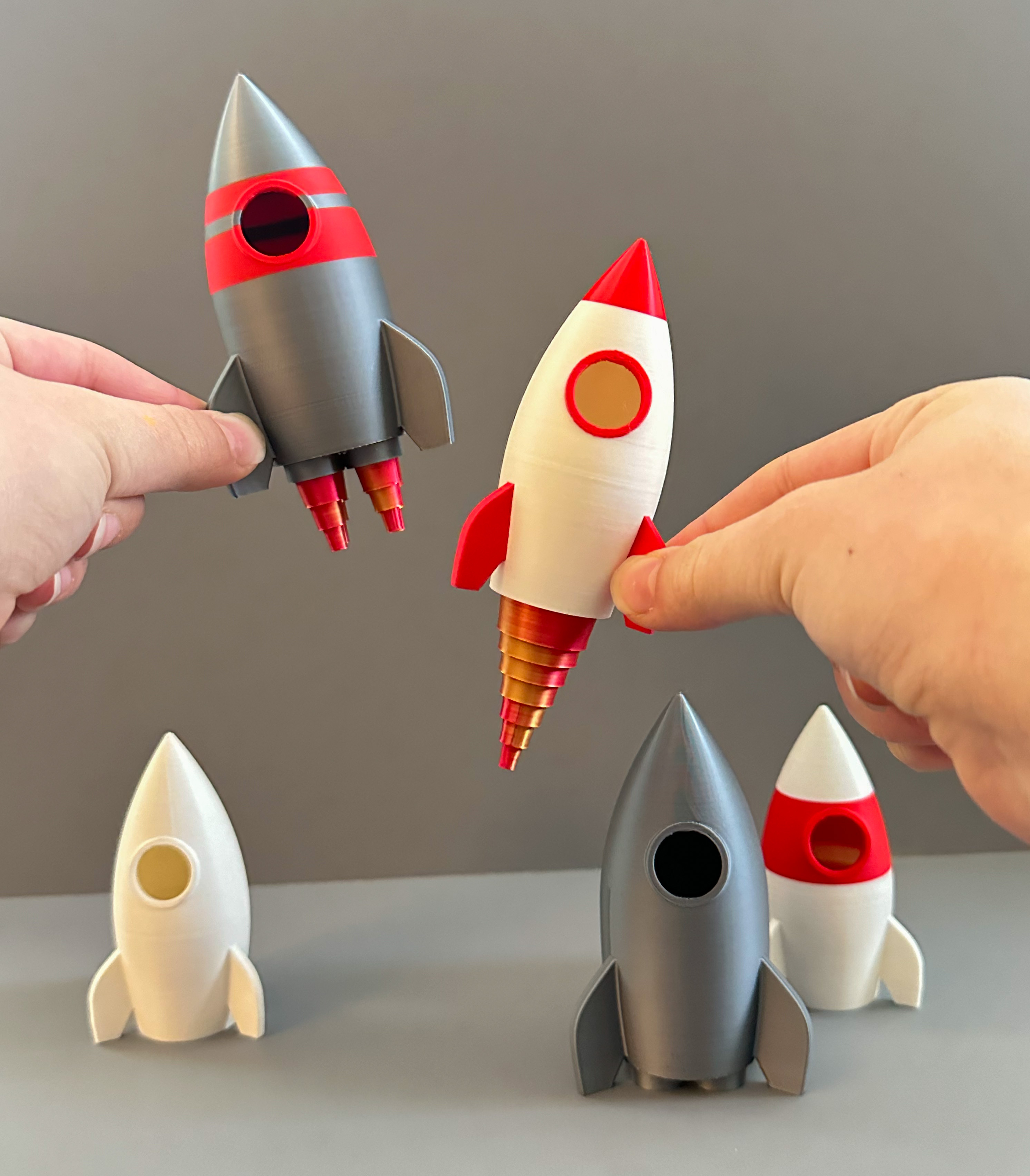 Rocket with Boosters (2 Sizes) by 3DPmom | Download free STL model ...