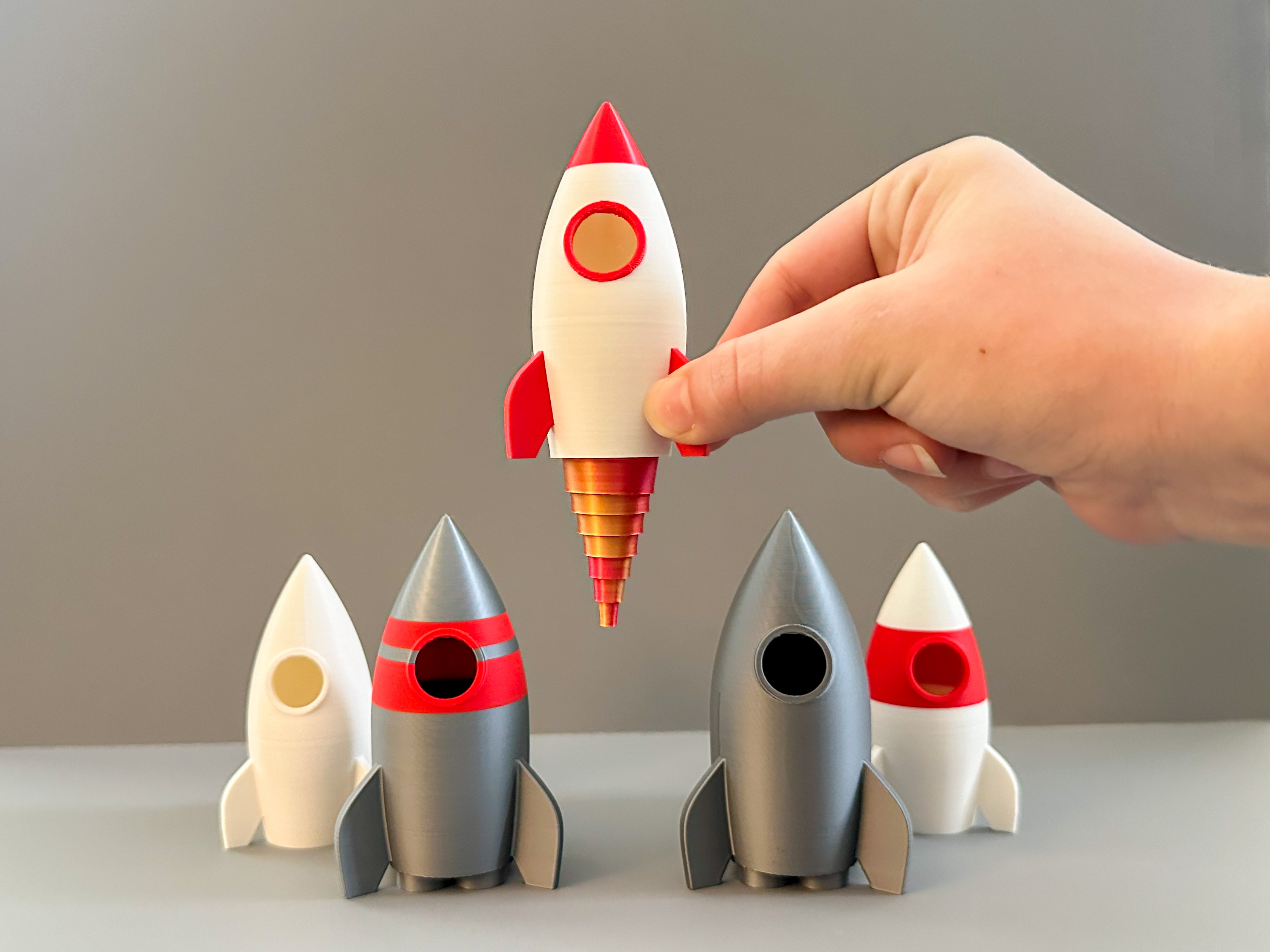 Rocket with Boosters (2 Sizes) by 3DPmom | Download free STL model ...