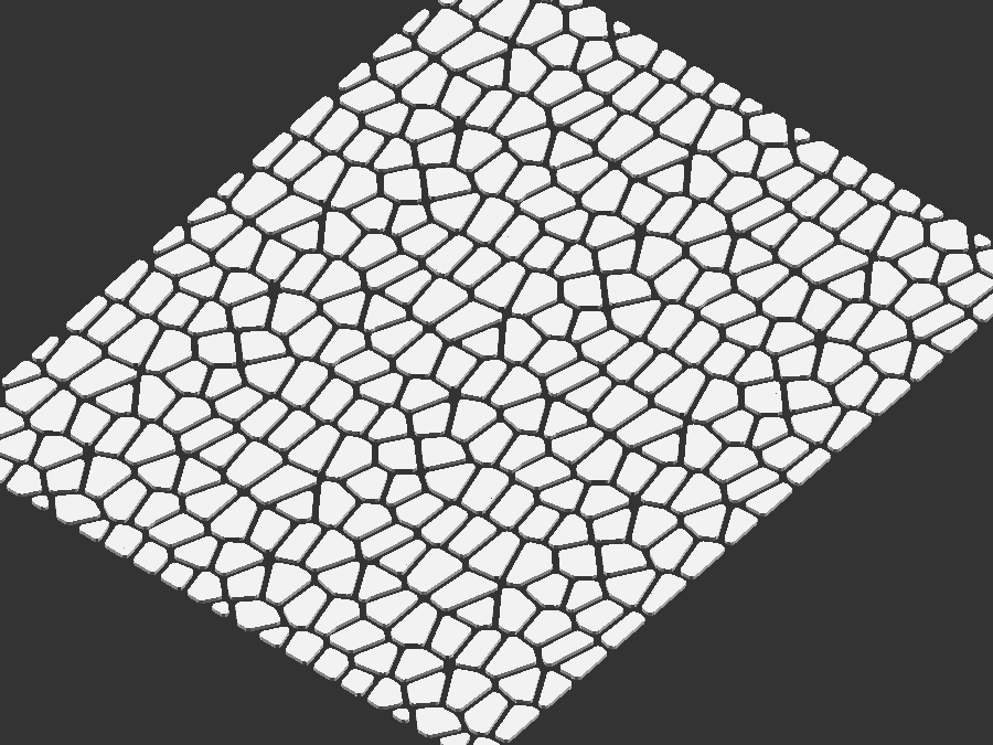 Seamless Voronoi pattern roller by Jack | Download free STL model | Printables.com