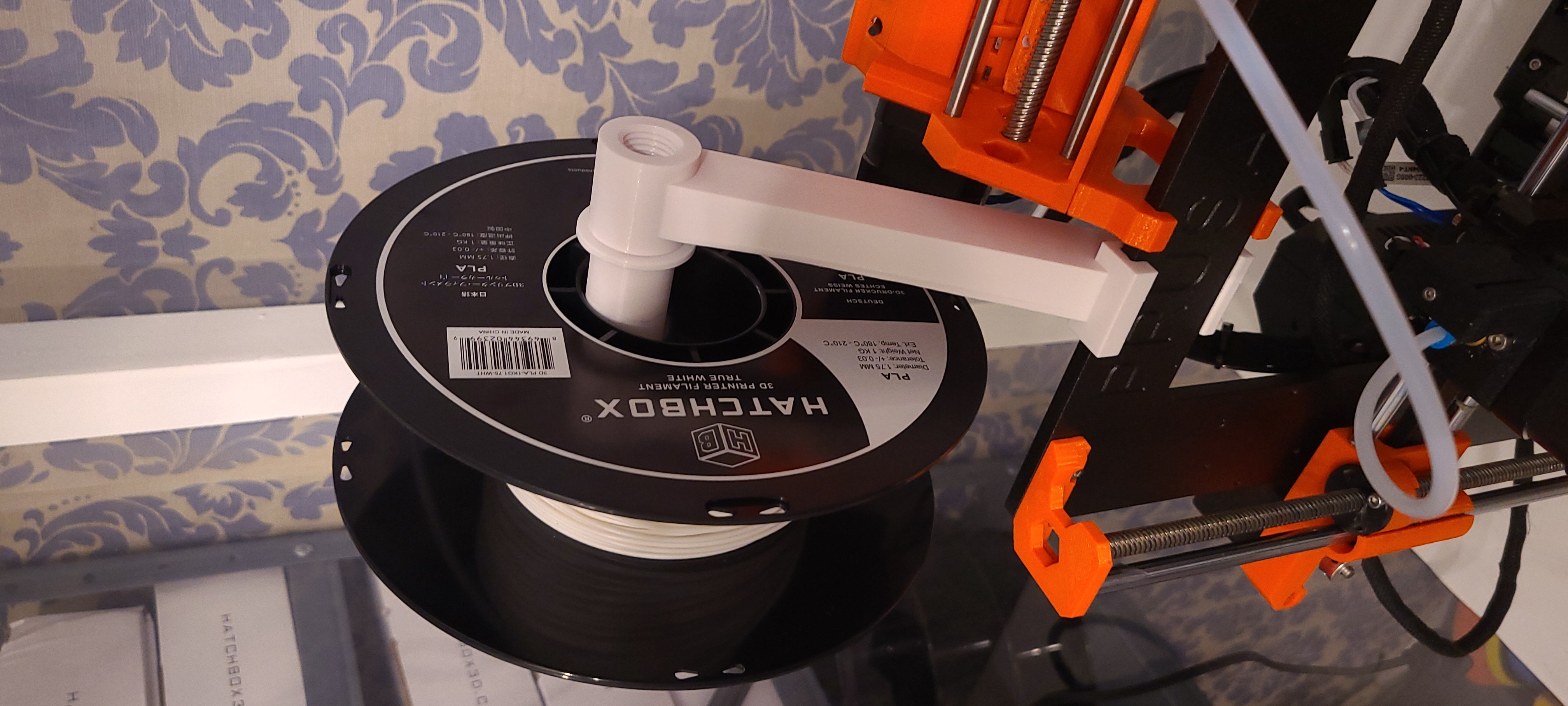 prusa MK3 dual spool holder with rolling mount (no bearings required ...