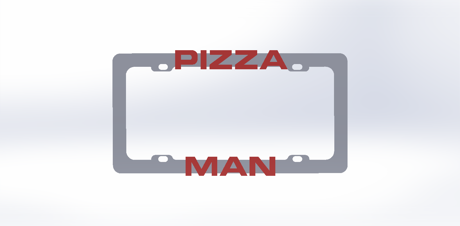 Modular License Plate Frame - 4-Piece Design for Printing on Any Bed ...