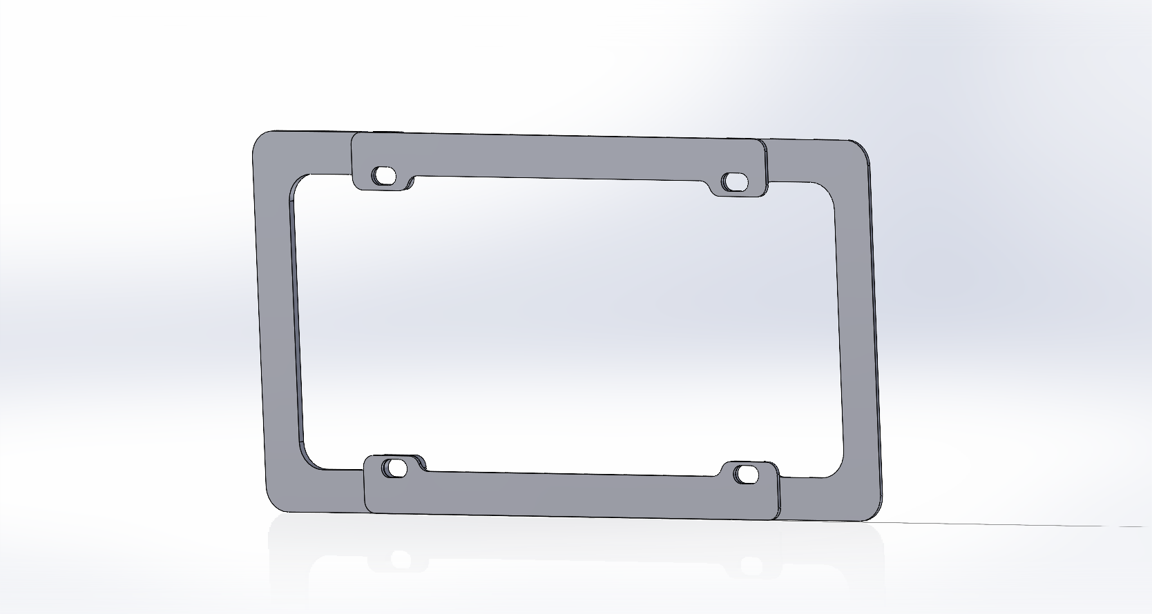 Modular License Plate Frame - 4-Piece Design for Printing on Any Bed ...