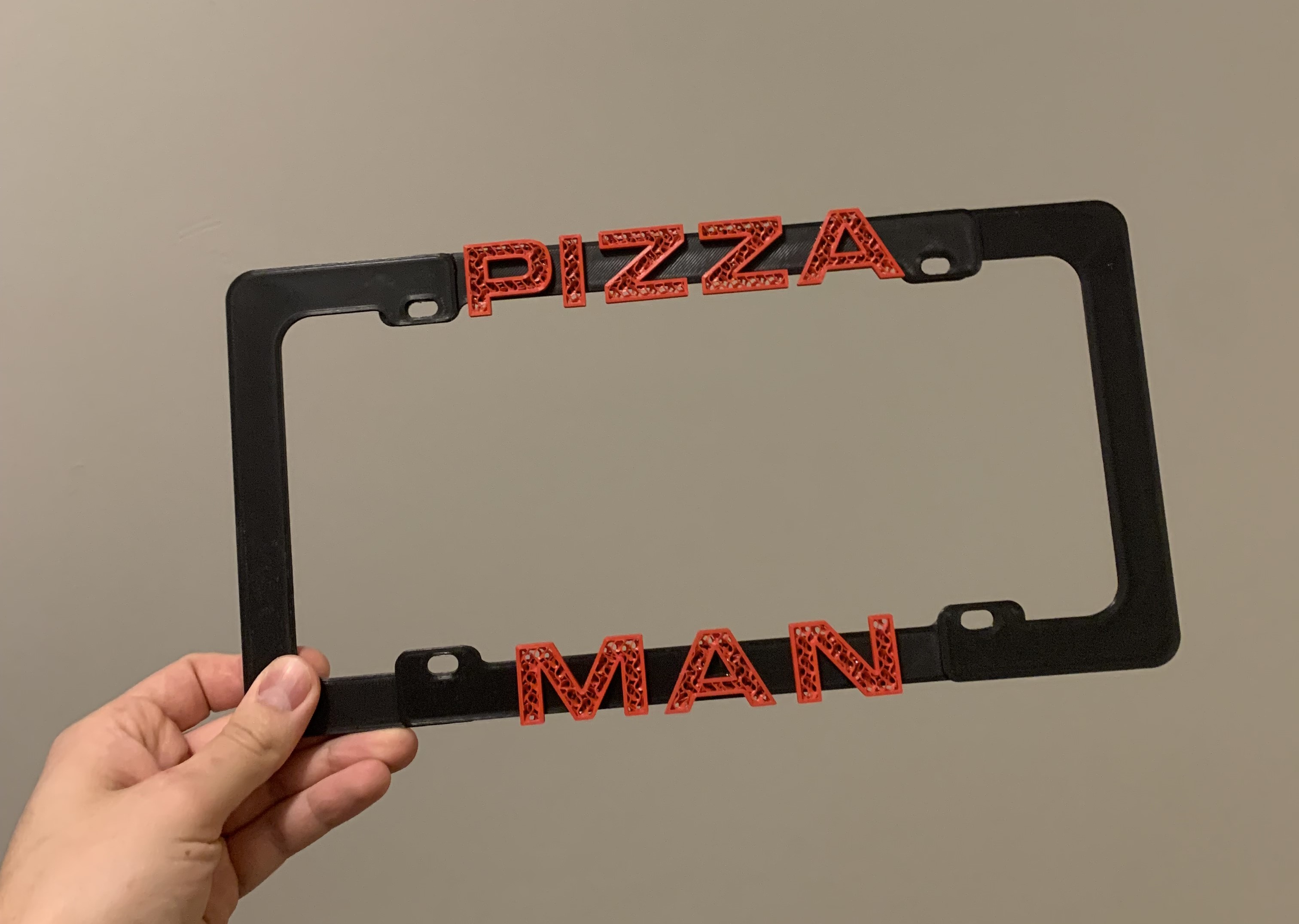 Modular License Plate Frame - 4-Piece Design for Printing on Any Bed ...