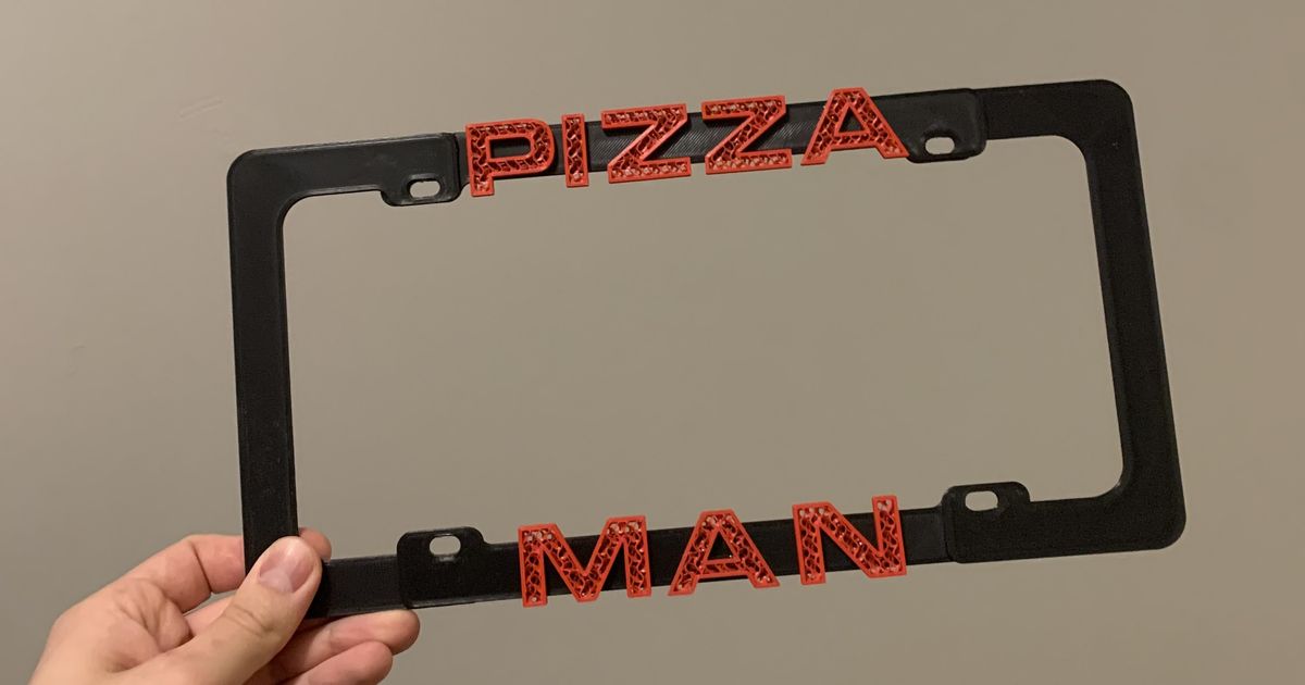 Modular License Plate Frame - 4-Piece Design for Printing on Any Bed ...