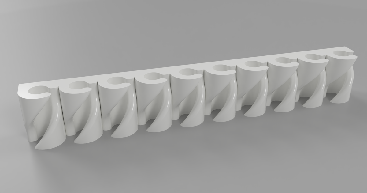 Sleek, 3D printed cable holder by GreenBit | Download free STL model ...