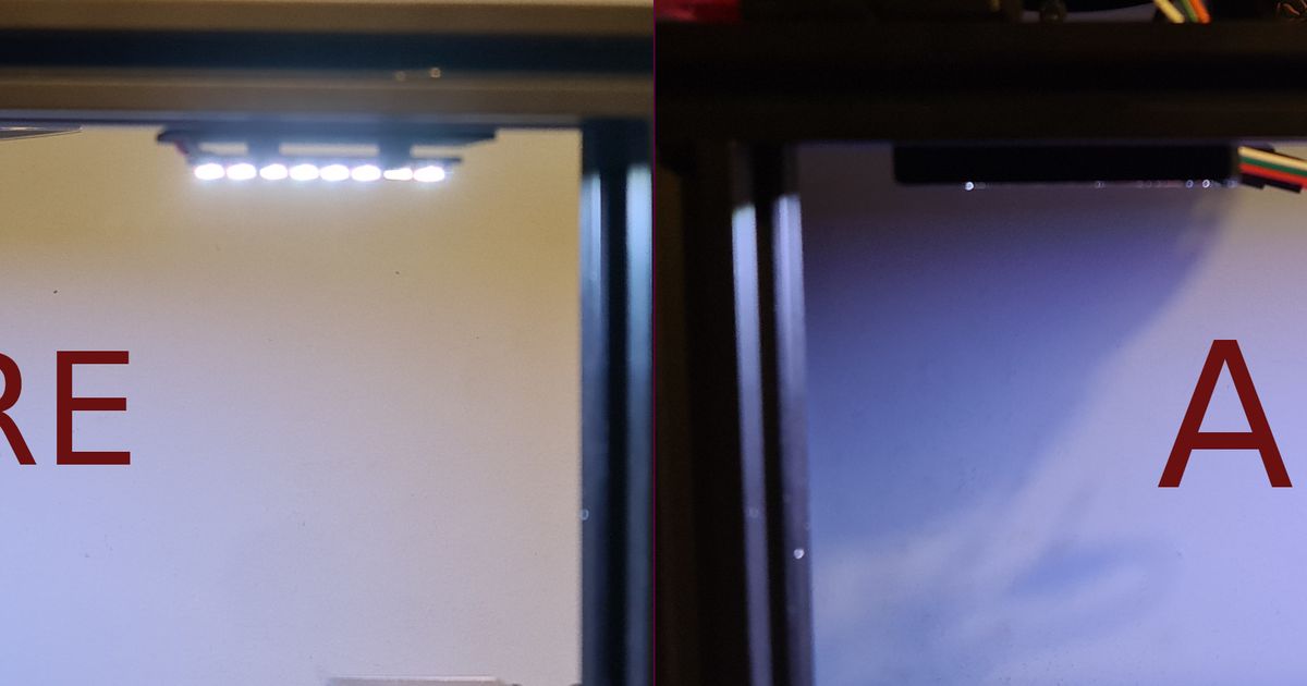 Neo Pixel Mount for Extrusions (Ender3) by lgcproductions | Download ...