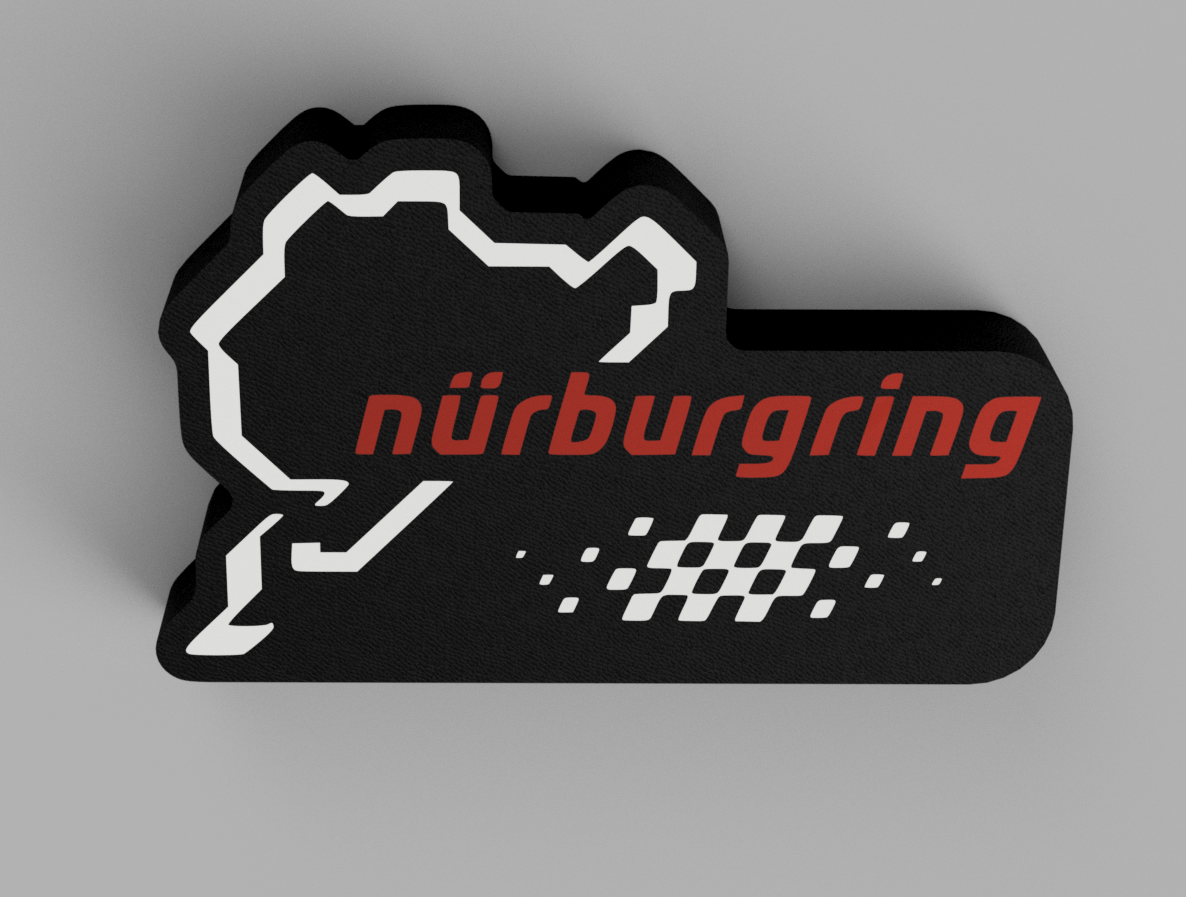 CIRCUIT NURBURGRING LIGHT BOX, LED LAMP by Mundo3Dshop | Printables Store
