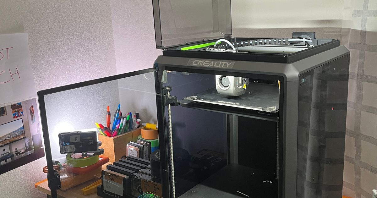 Creality K1 Lid Riser with Hinges by Juco | Download free STL model ...