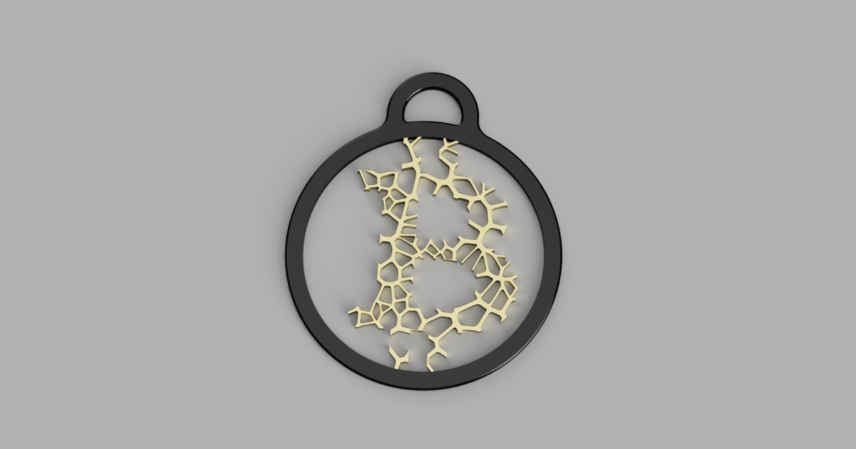 Voronoi Bitcoin pendant by Grunkle_Bitcoin | Download free STL model ...
