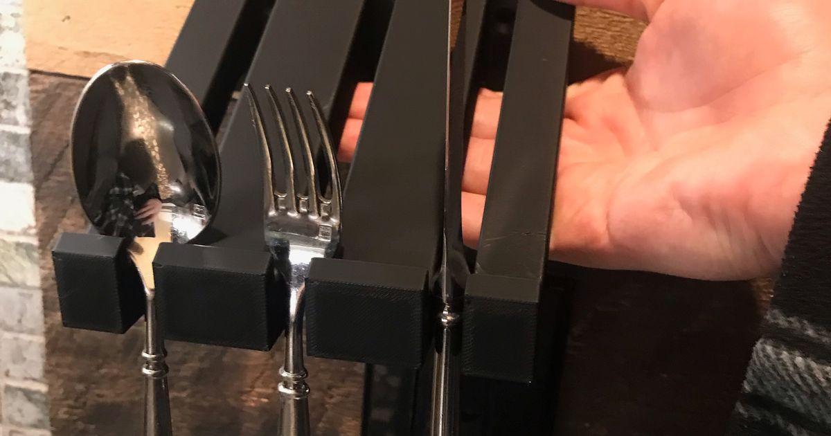 Wall Mounted Cutlery/Utensil holder by Candice | Download free STL ...