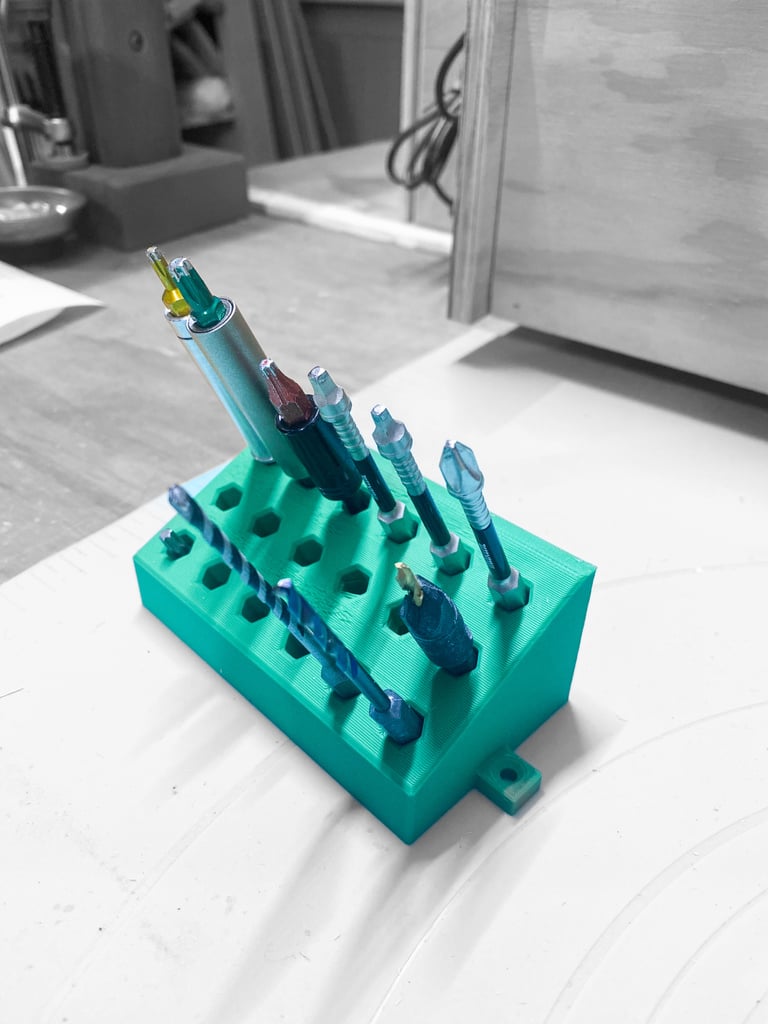 Hex Bit Holder Angled (18 bits) by admiralindustries | Download free ...