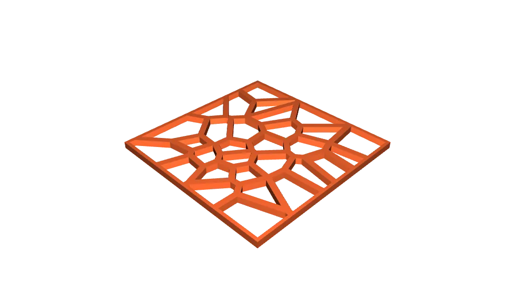Voronoi beer coaster by pzeleny | Download free STL model | Printables.com