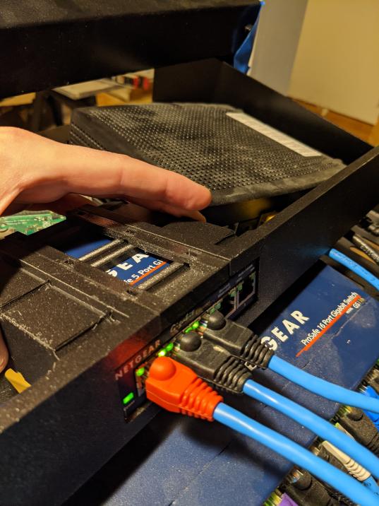 Netgear GS116 Switch Rackmount Adapter by Chriswak | Download free STL ...