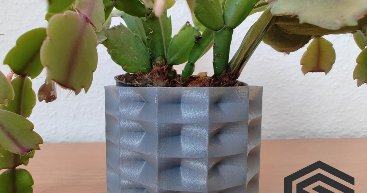 Geometric Cube Flower Pot and Planter for Plants - Vase mode design by ...