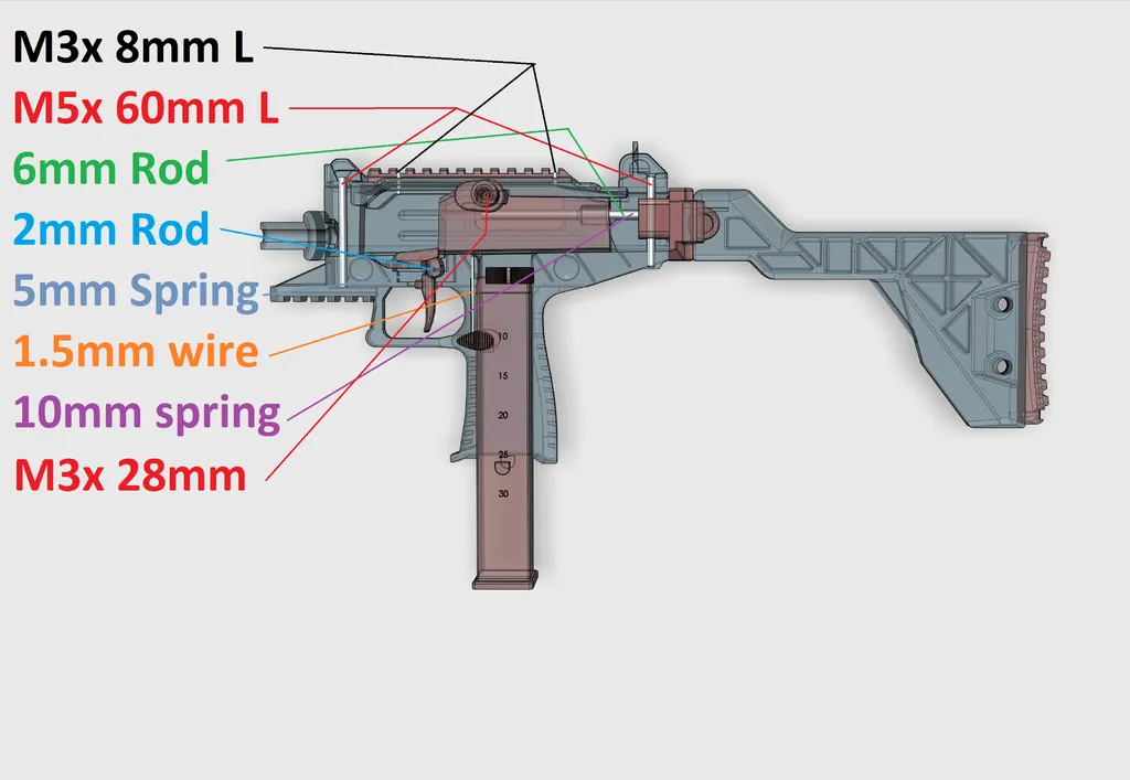 uzi by oliwier | Download free STL model | Printables.com