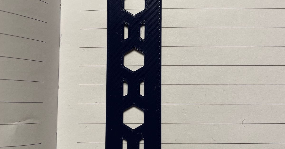 Hex pattern bookmark by olekhal | Download free STL model | Printables.com