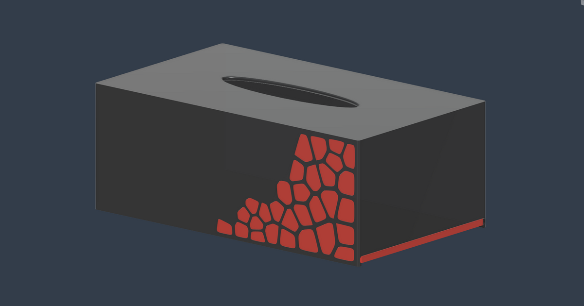 Voronoi Tissue Box Whit sliding bottom by Dima | Download free STL ...