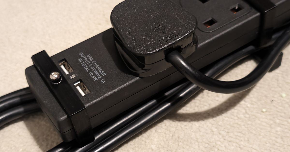 Extension Lead Cable Wrap Clip by TheCleaner | Download free STL model ...